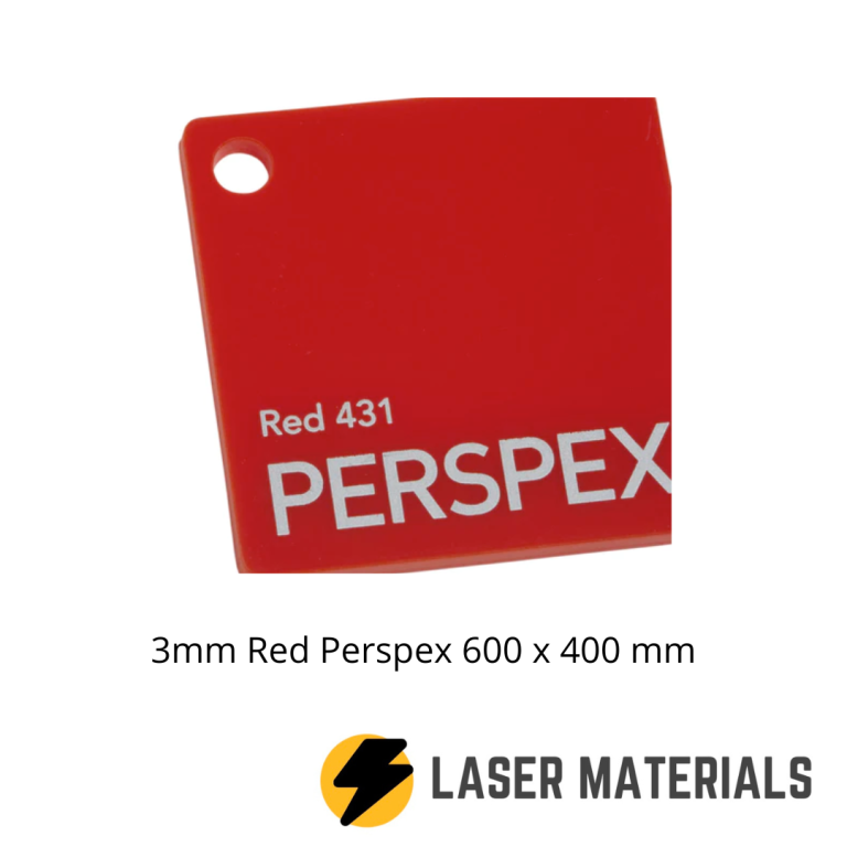 Red Perspex 600x400mm - lasermaterials.ie