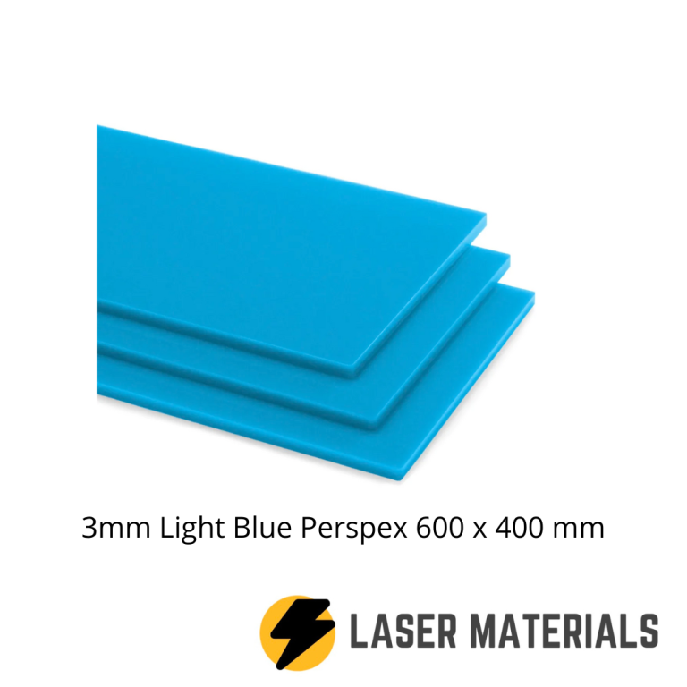 3mm Light Blue Perspex 600x400mm - lasermaterials.ie