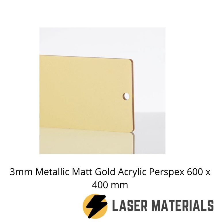 3mm Metallic Matt Gold Acrylic Perspex 600x400mm - lasermaterials.ie